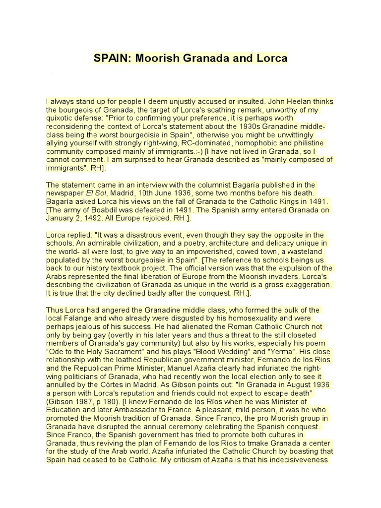 Lorka | PDF | Federico García Lorca | Francisco Franco