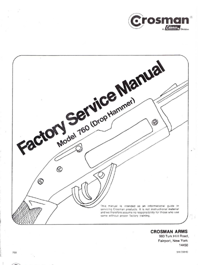 Crosman Powermaster 760 Repair Parts Manual | Reviewmotors.co