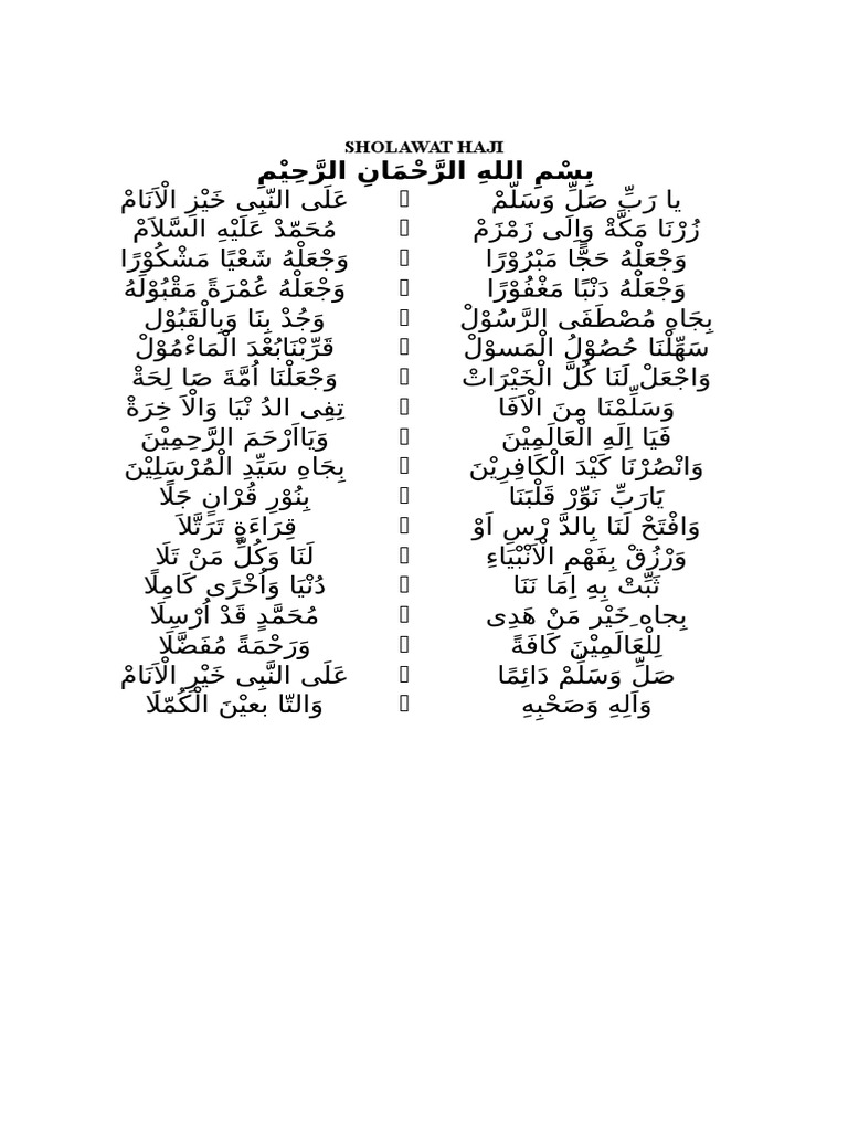 Sholawat Haji | PDF