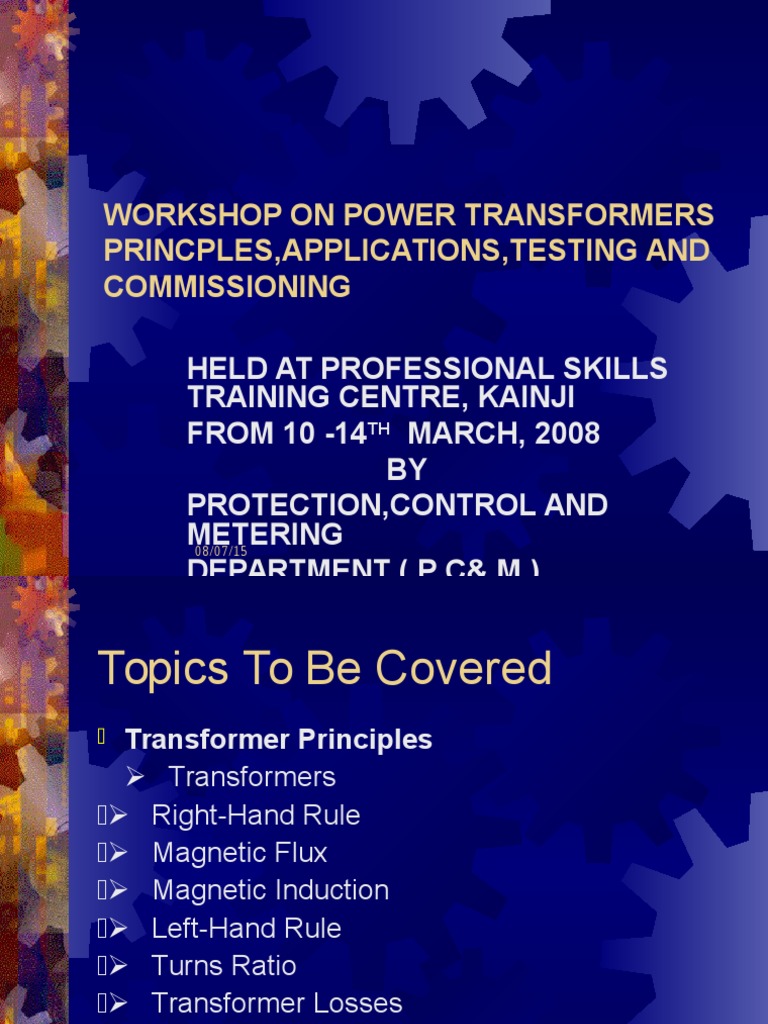 Power Transformers Training Overview | PDF | Electromagnetic Induction ...