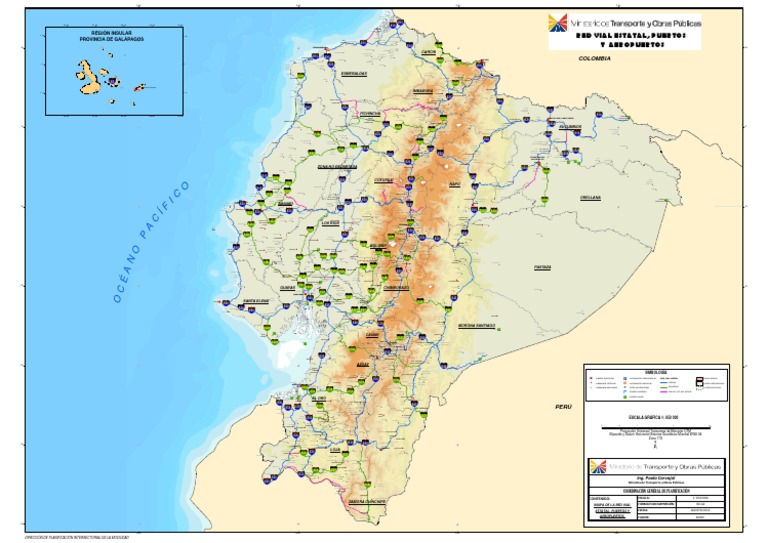 Mapa Vial Del Ecuador