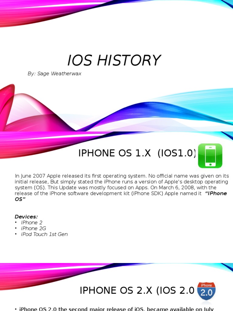 iOS Evolution: Key Versions Overview | PDF | Computers