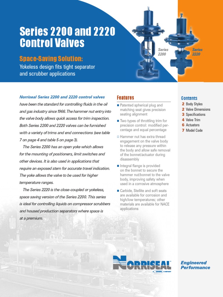 Norriseal_2200_2220_Brochure_080814 | Valve | Gas Technologies