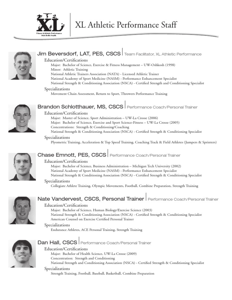 Athletic Performance Experts | PDF | Personal Trainer | Sports