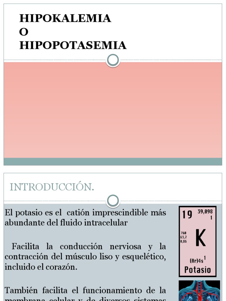 Hipokalemia Hipopotasemia | PDF | Potasio | Dieta y nutrición