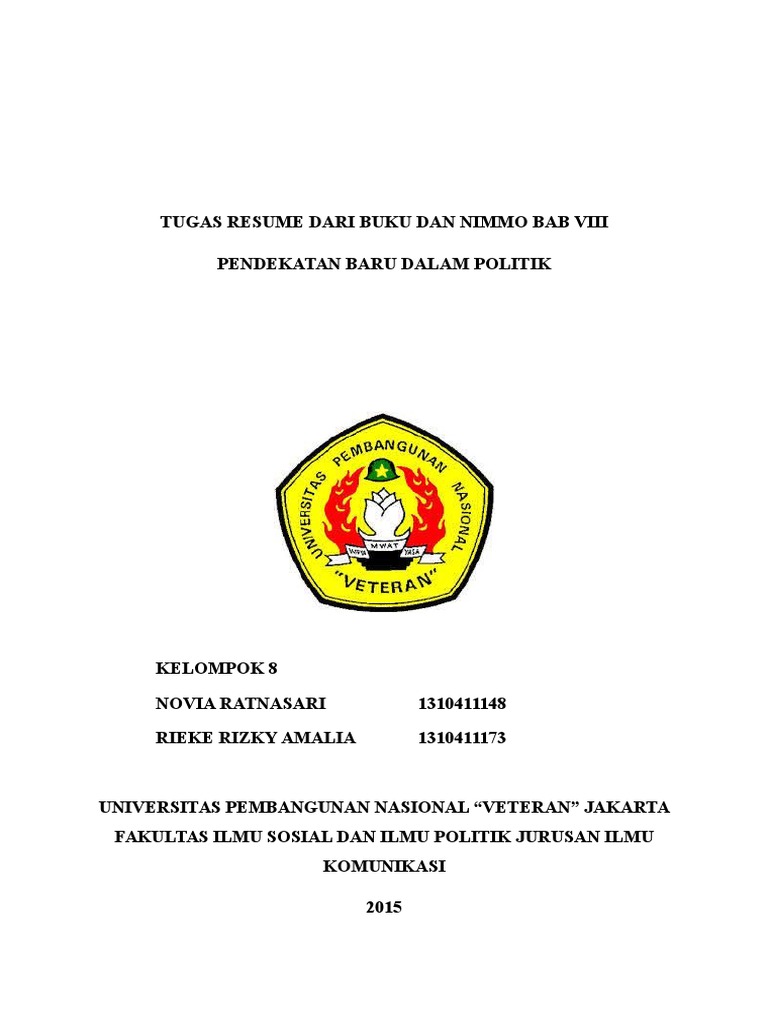 Tugas Resume Dari Buku Dan Nimmo Bab Viii | PDF