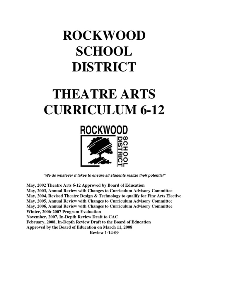 Theatre Arts Curriculum PDF | PDF | Theatre | Teachers