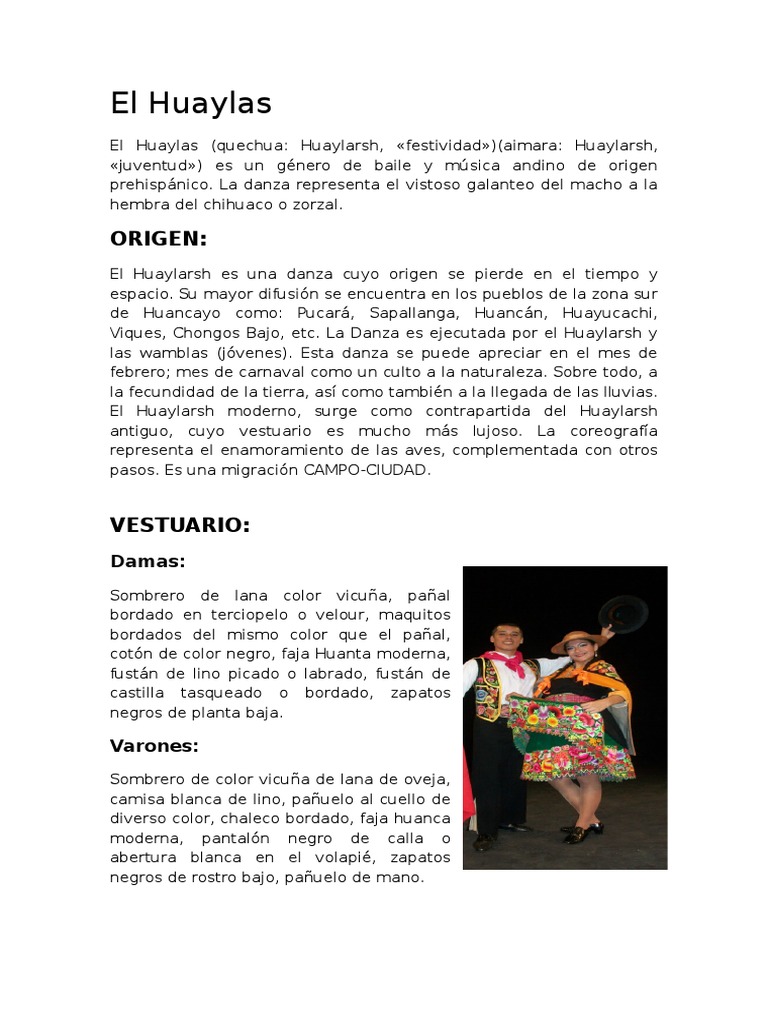 El Huaylas | PDF | Bailes | Carnaval