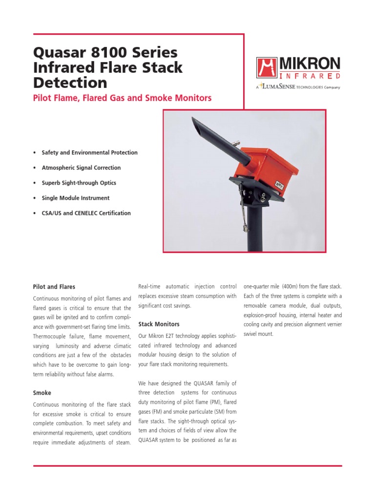 Flare Stack Monitoring | PDF | Infrared | Smoke