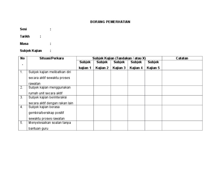Instrumen Borang 9 Standar Trainees2013 Instrumen Borang 9 Standar - Riset