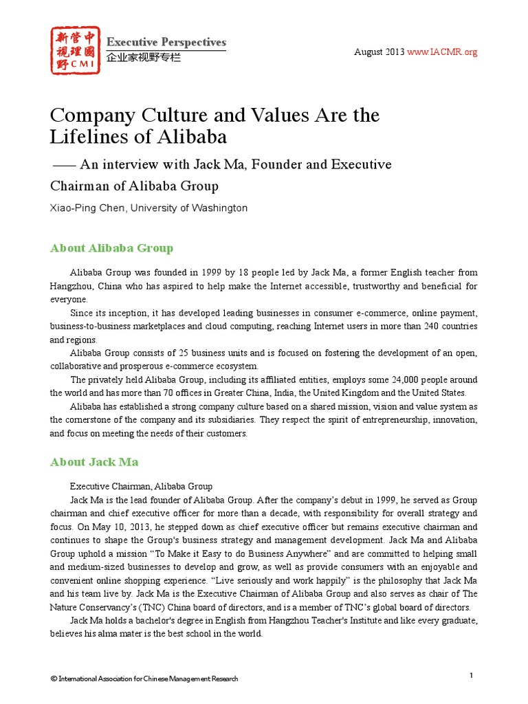 Alibaba | PDF | Alibaba Group | Organizational Culture