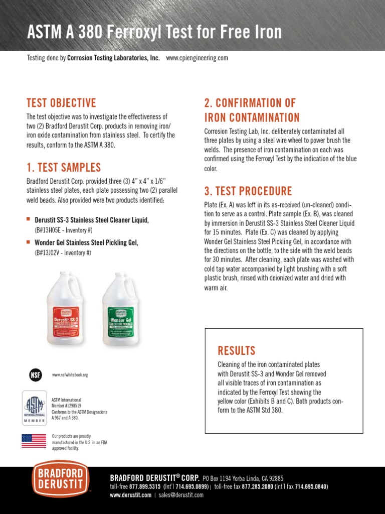Ferroxyl Test | PDF | Corrosion | Stainless Steel