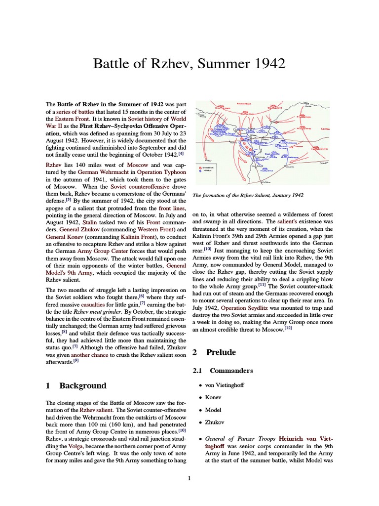 Battle of Rzhev, Summer 1942 | Division (Military) | Eastern Front ...