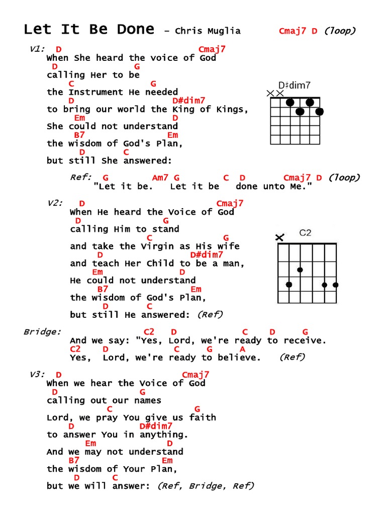 Let It Be Done - Lyrics and Chords | PDF