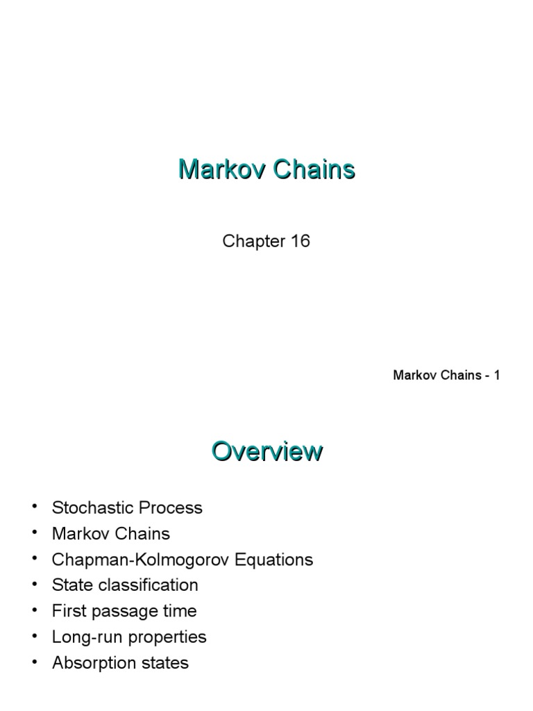 Markov Chains | PDF | Markov Chain | Stochastic Process