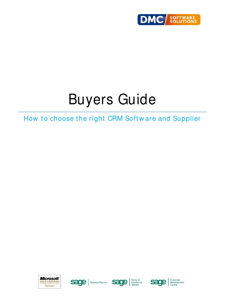 CRM Guide Buyers Guide | PDF | Customer Relationship Management | Sales