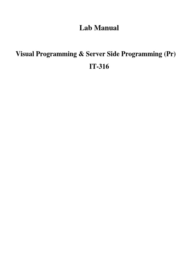 IT-316 Visual Programming & Server Side Programming | PDF | Http Cookie | Software Development