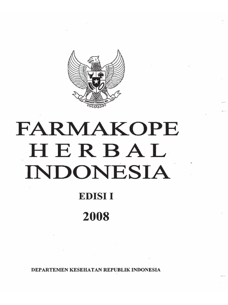 Farmakope Herbal Indonesia Ed I 2008 | PDF