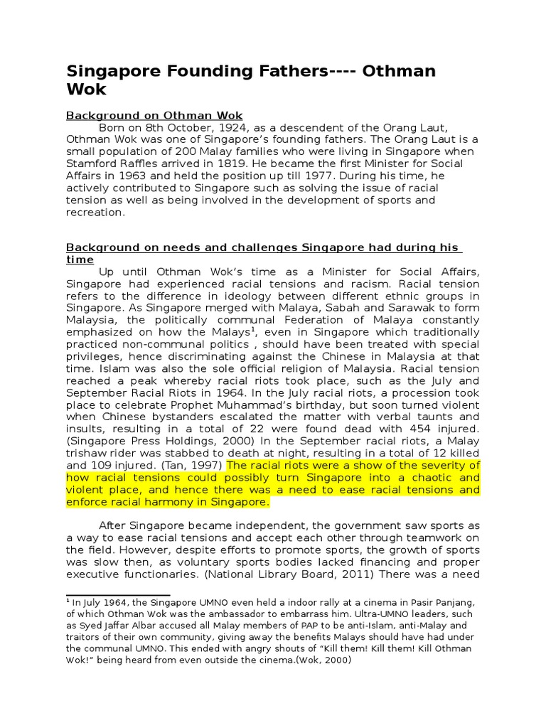 Othman Wok | PDF | Singapore | World Politics