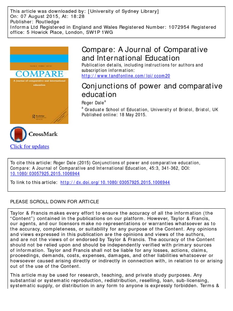 Conjunctions of Power and Comparative EducationConjunctions of Power ...