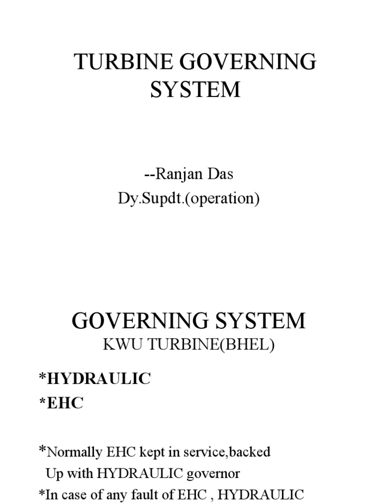 Governing System | PDF | Valve | Servomechanism