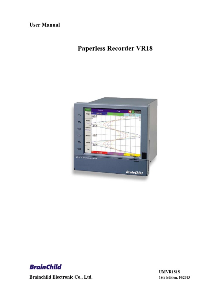 VR18 Manual V2.3S | PDF | Power Supply | Timer