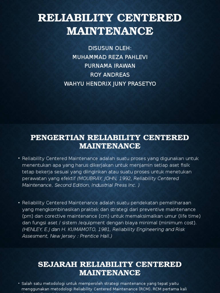 Reliability Centered Maintenance | PDF