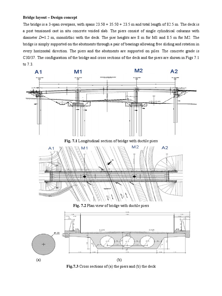 3-Span Bridge Seismic Design Overview | PDF | Normal Mode | Stiffness