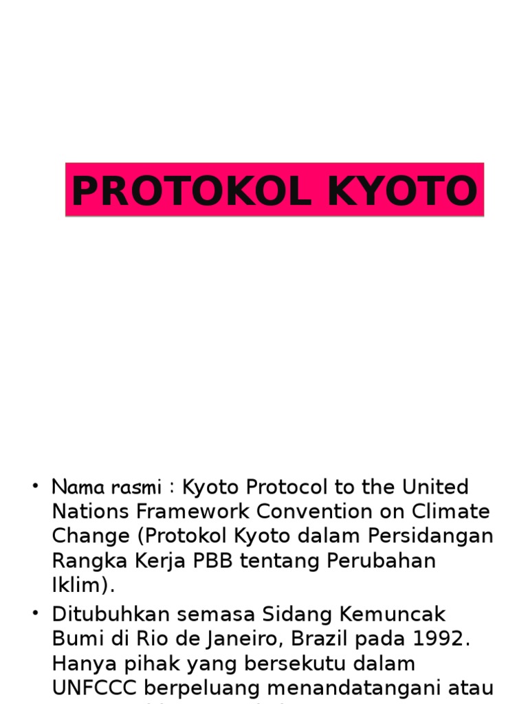 Protokol Kyoto | PDF