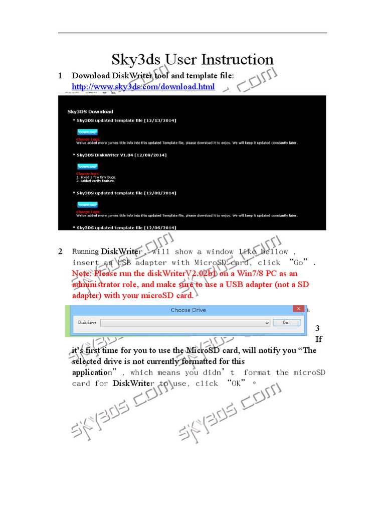 Sky3ds User Guide en 2.02 | PDF | Secure Digital | Backup