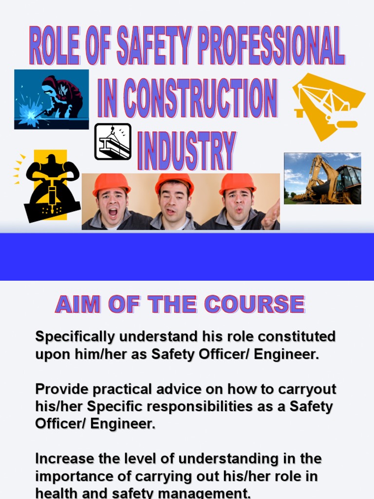 Role of Safety Professional in Construction Industry | PDF ...