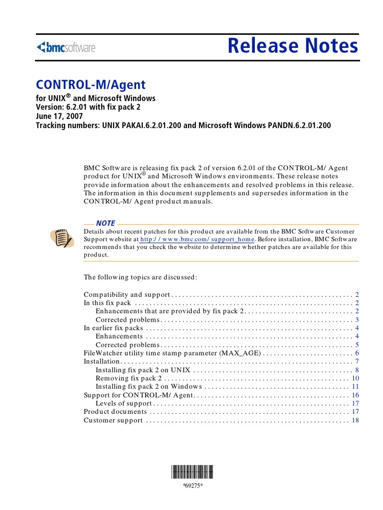 Control-M Agent FixPack 2 | PDF | Installation (Computer Programs ...