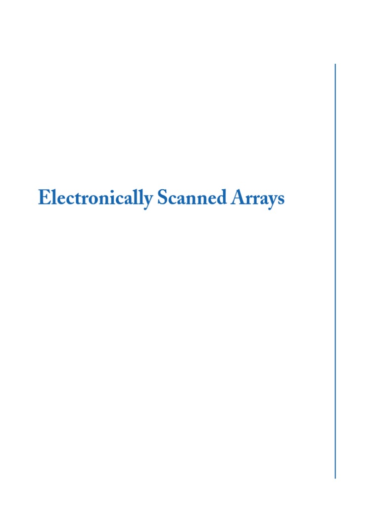 (Robert Mailloux) Electronically Scanned Arrays | PDF | Antenna (Radio) | Matrix (Mathematics)