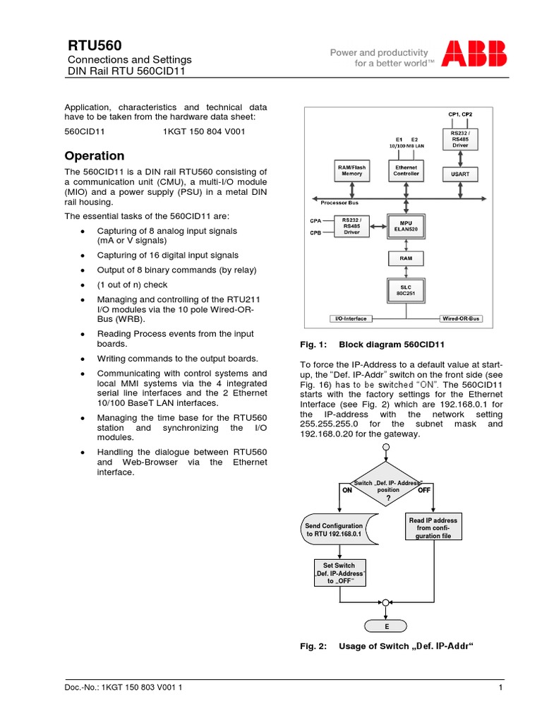 RTU560CID11 | PDF | Digital Signal | Electrical Connector