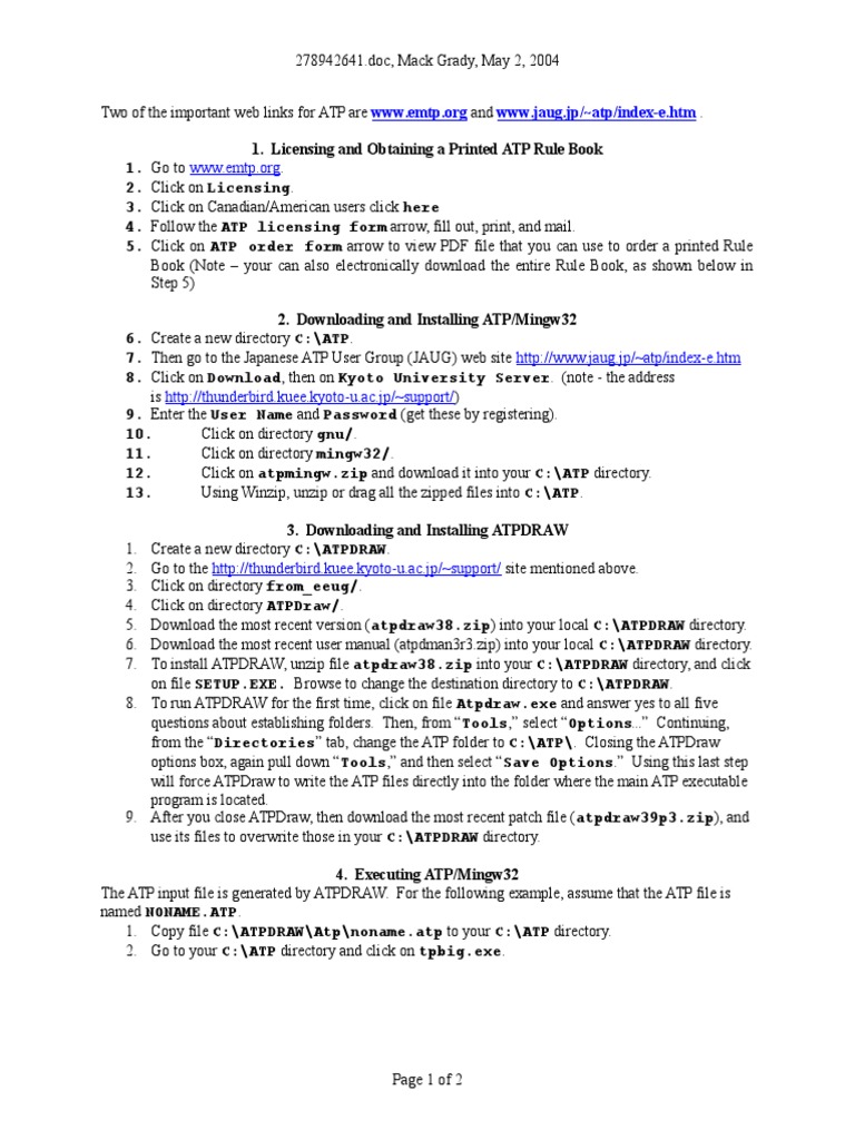 1 Atpdraw Atp | PDF | Zip (File Format) | Directory (Computing)