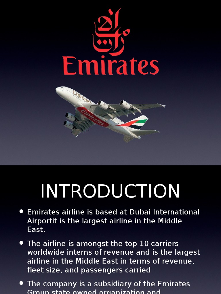 EMIRATES PPT Final1 | PDF | Emirates (Airline) | Airlines