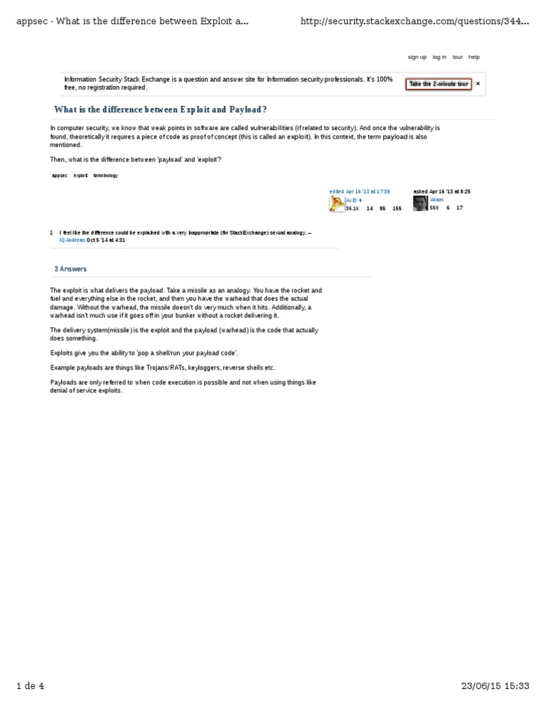 Exploit Vs Payload Pdf Exploit Computer Security Computer Security