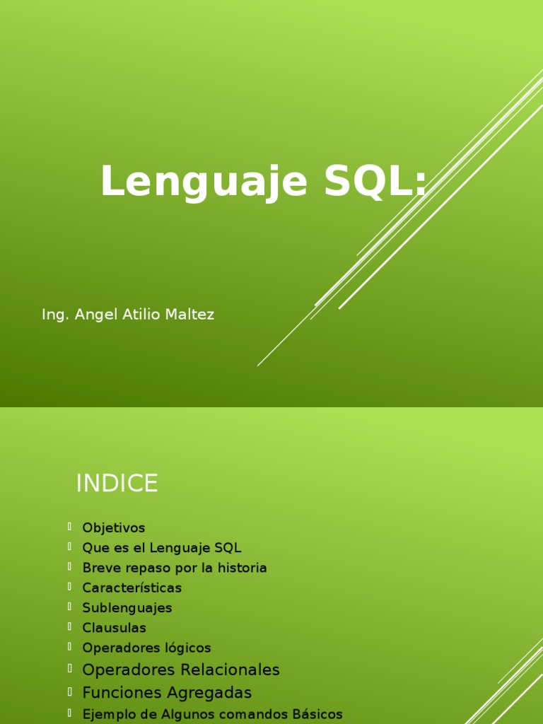 Lenguaje SQL | PDF | SQL | Bases de datos