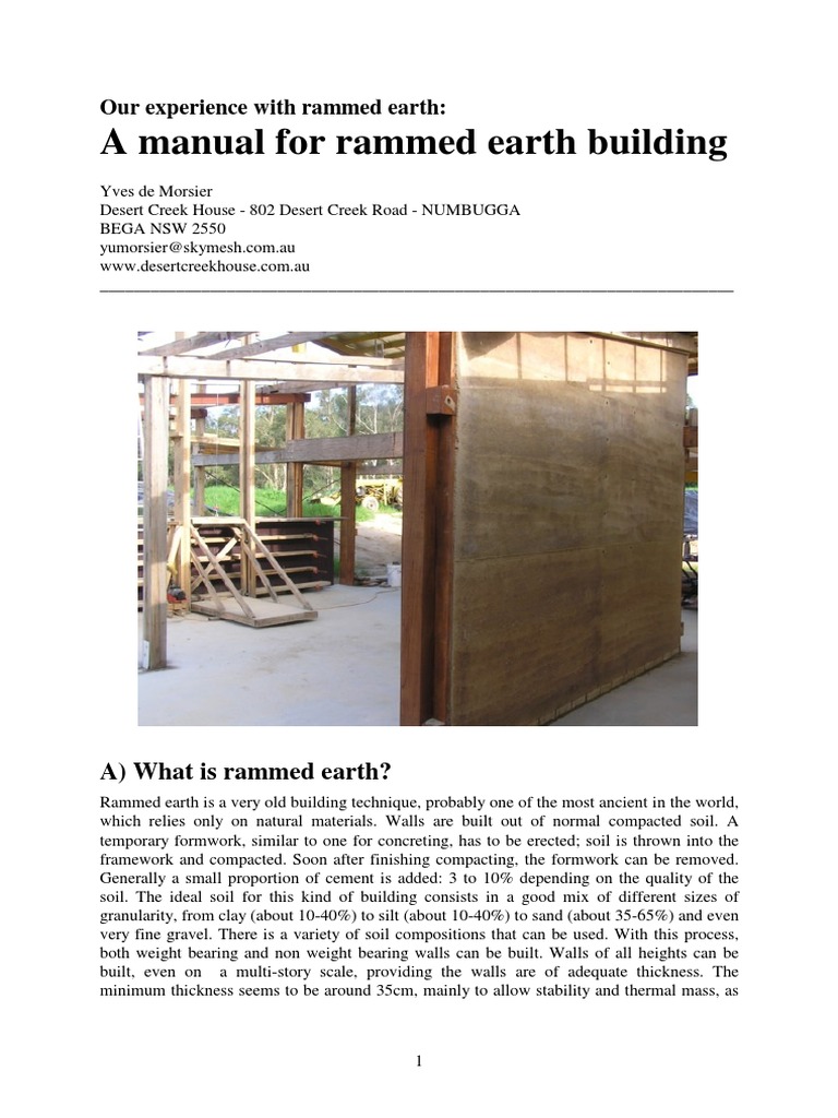 Rammed Earth | PDF | Crane (Machine) | Building Insulation