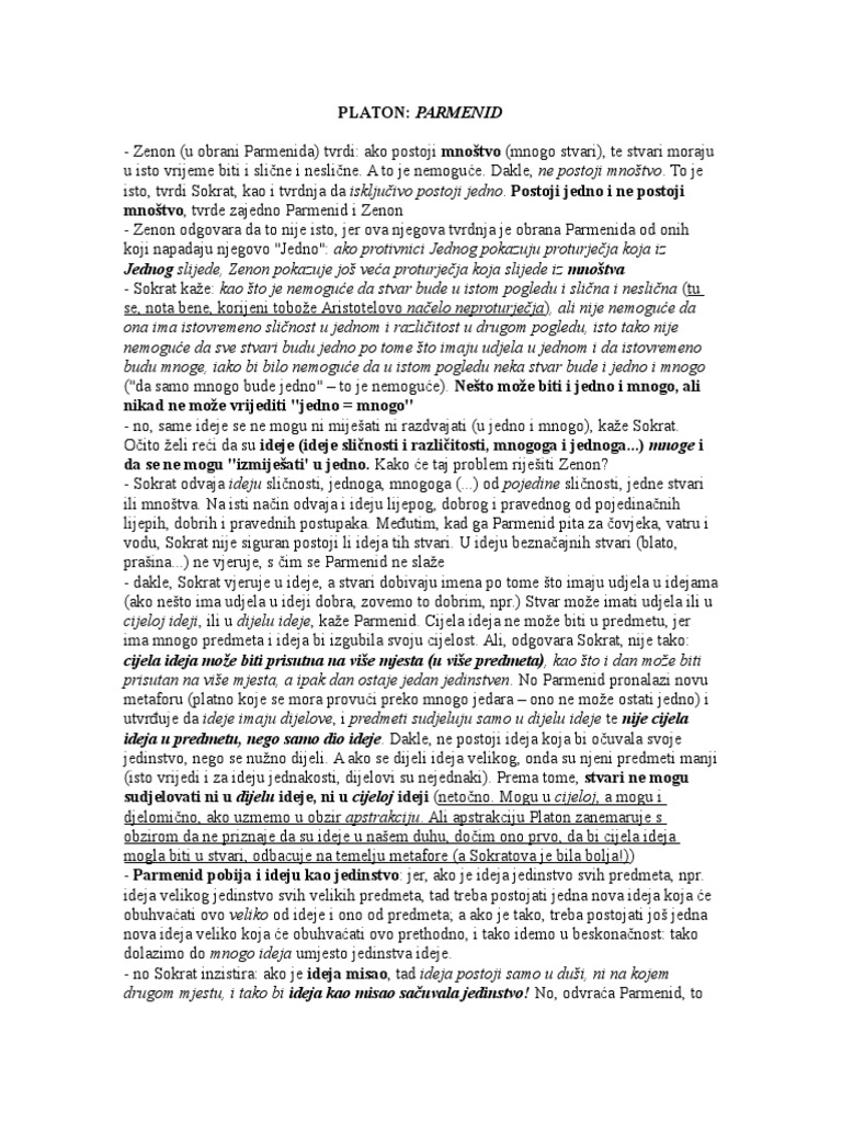 Platon - Parmenid | PDF