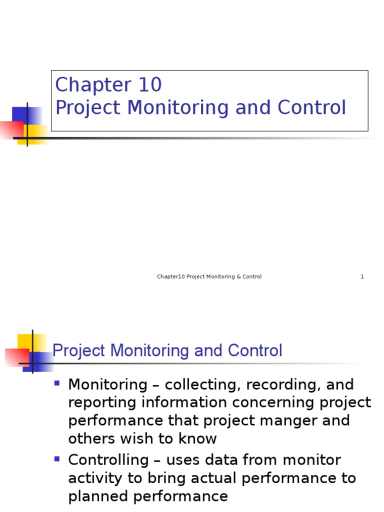 ch10 Project Monitoring & Control | PDF | Production And Manufacturing ...