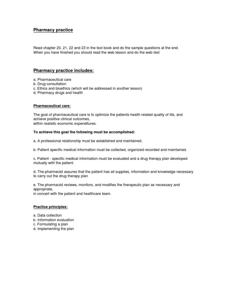 Pharmacy Practice | Pharmacy | Medical Prescription