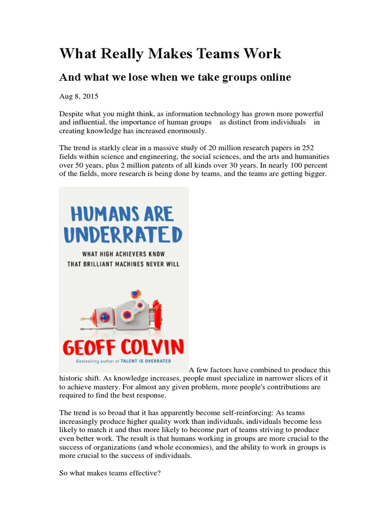 What Really TeamWork | PDF | Pixar | Facebook