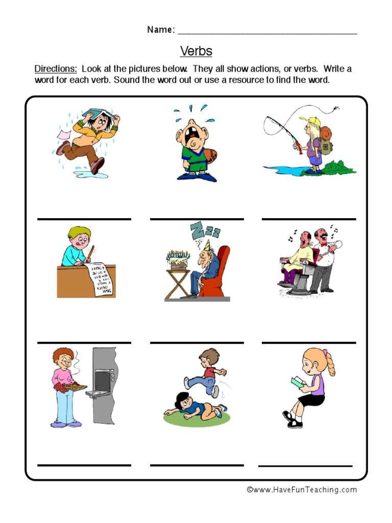 Verb Worksheet 2 | PDF