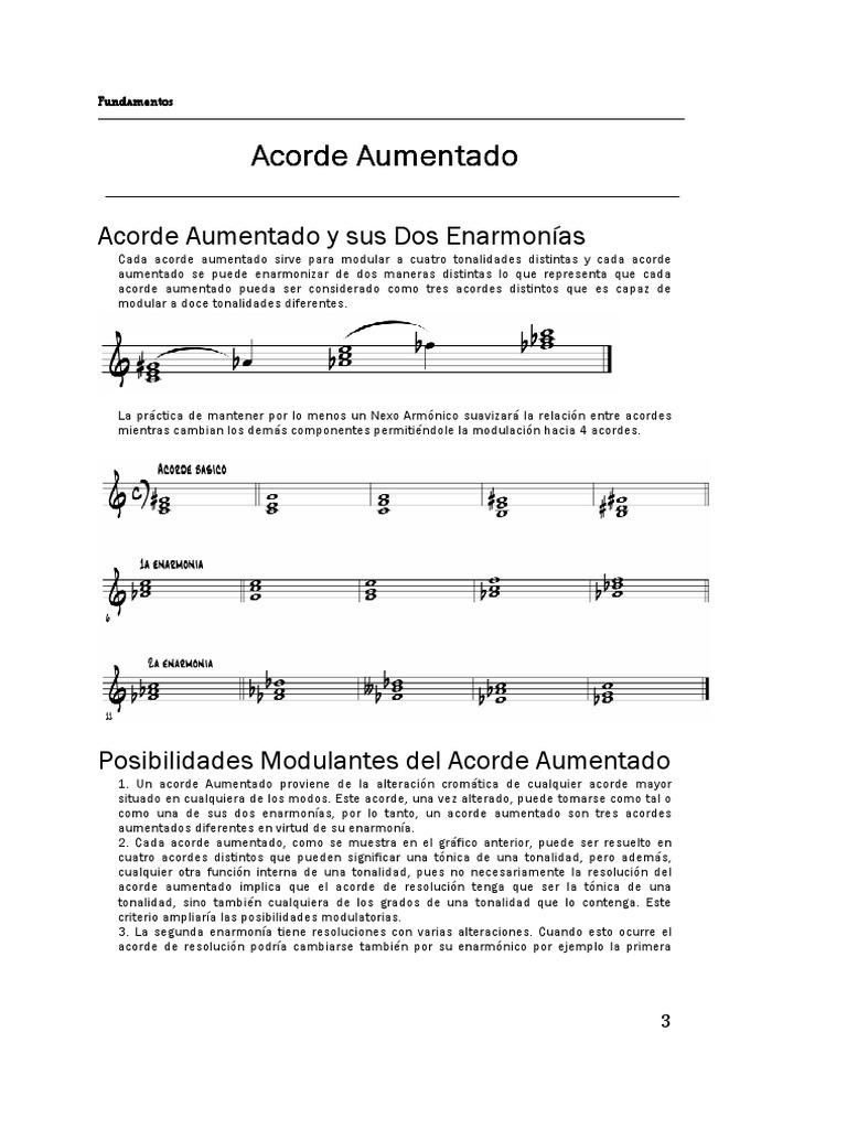 Acordes Aug y Dim | PDF | Acorde (Música) | Escala (música)