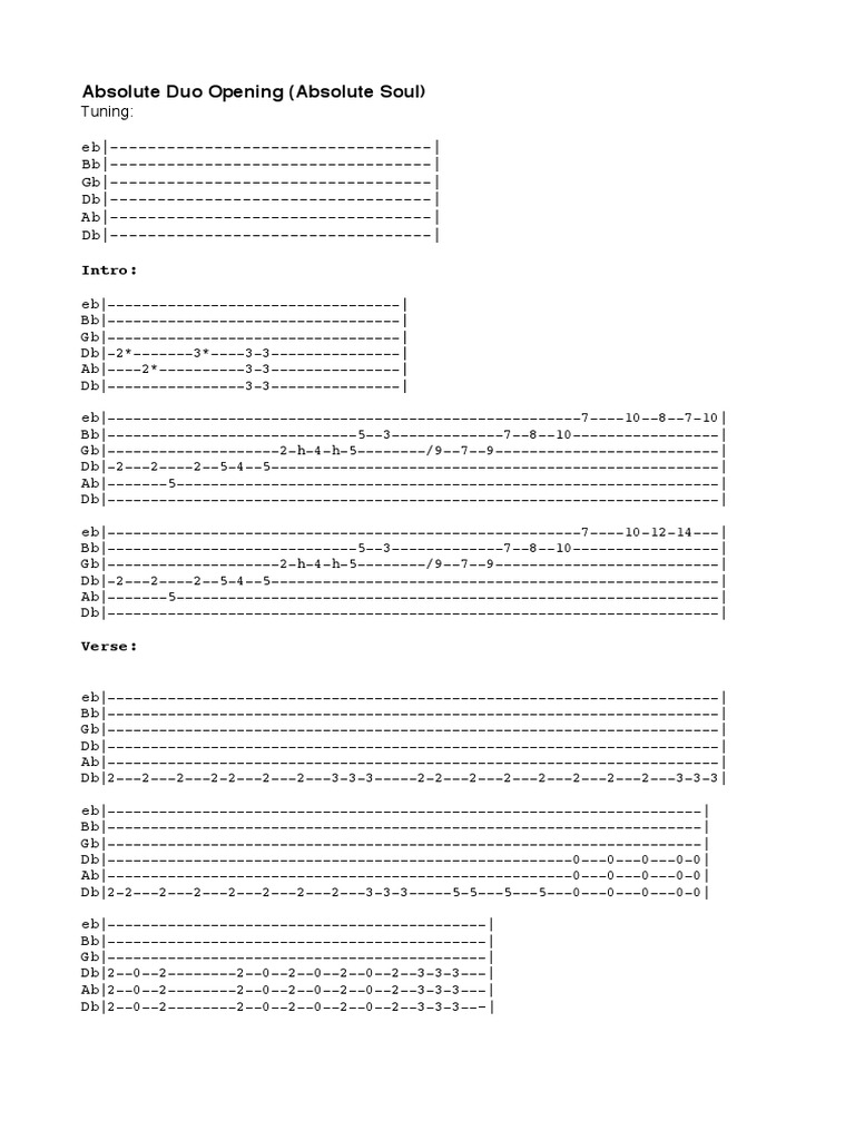 Absolute Duo TAB | PDF