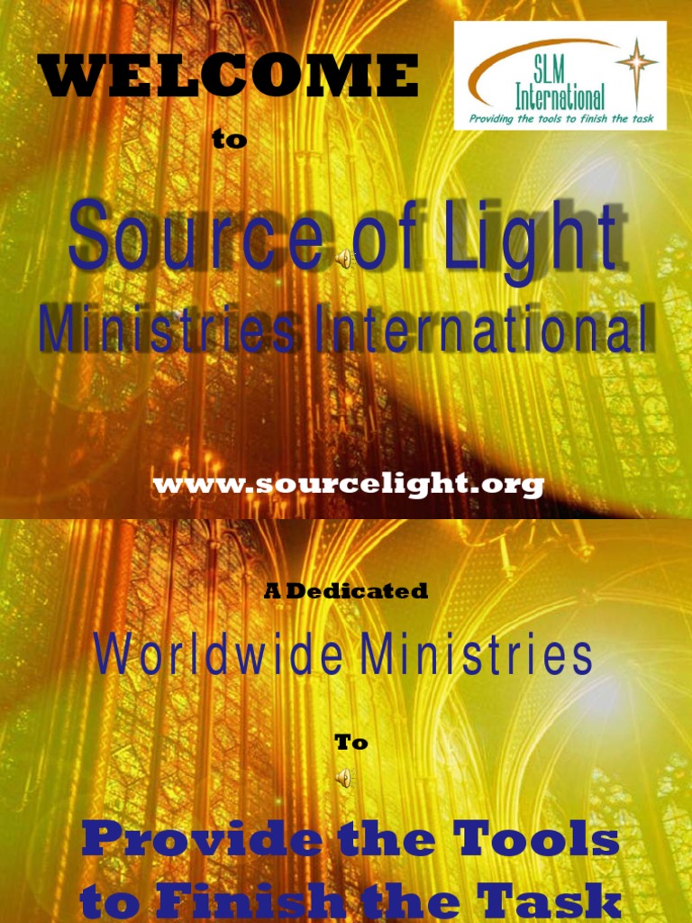 Source of Light Ministries - Outreach, PowerPoint | PDF | Disciple ...