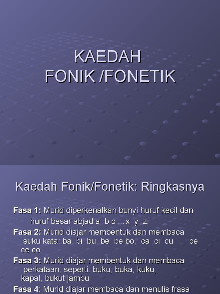 Kaedah Fonik | PDF