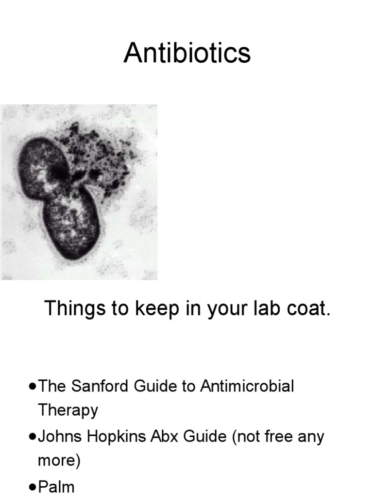 Antibiotics Lecture Pdf Beta Lactamase Antimicrobial Resistance