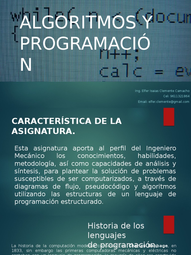 Algoritmos y Programación | Programación de computadoras | Algoritmos